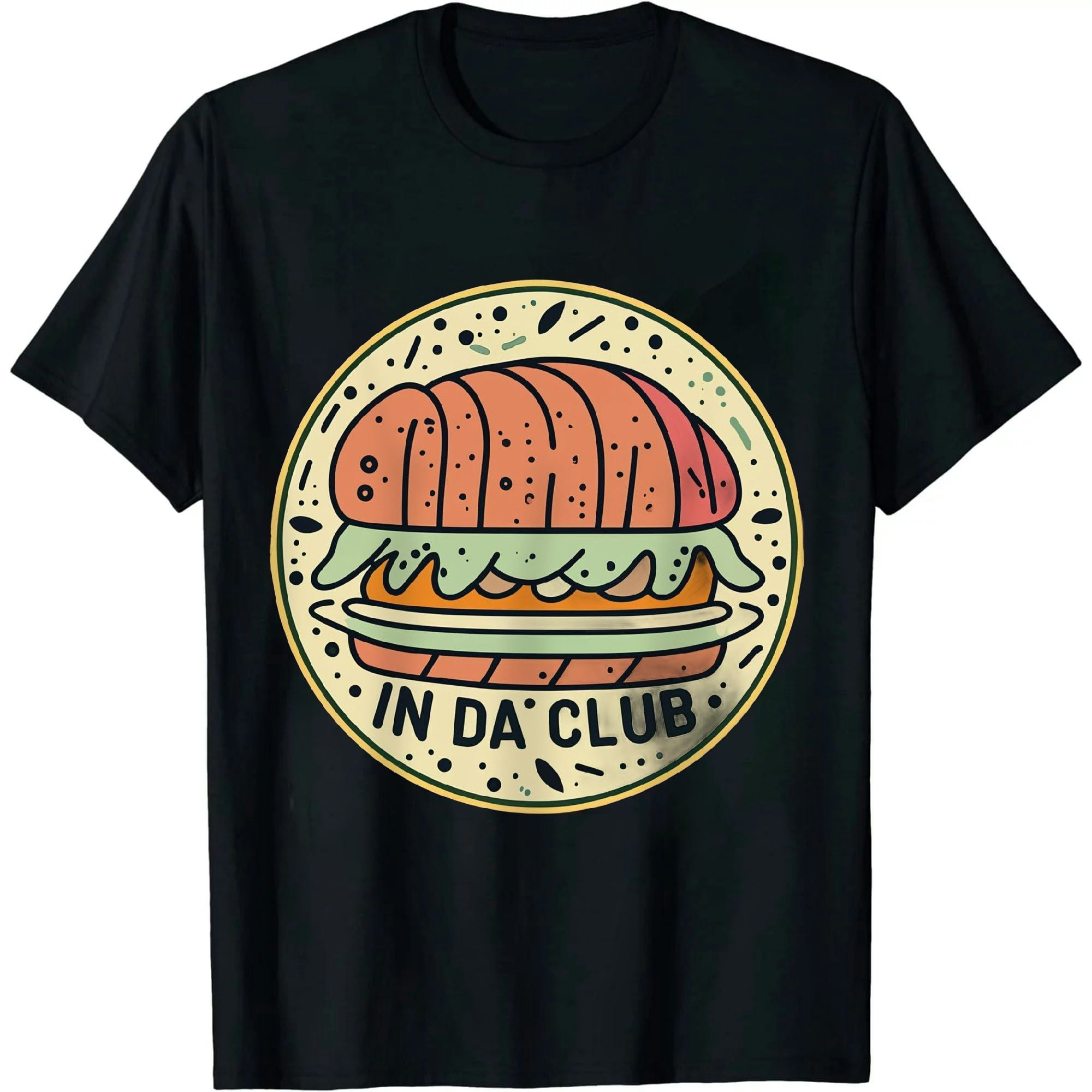 ONETECH Sandwich Love In Da Club Party Humor Food Graphic Dark T-Shirt ...