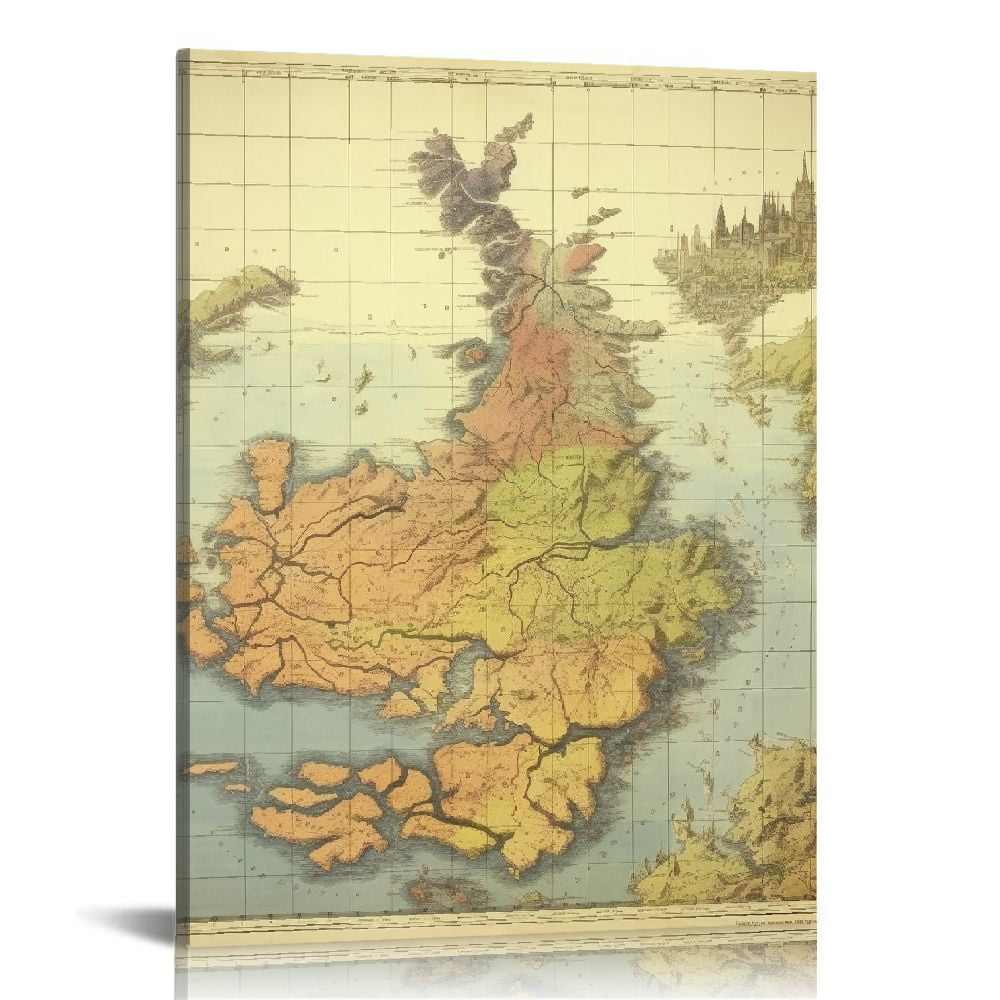 ONETECH Scottish Gifts - Clan Map of Scotland 1587-1594 - Locations ...