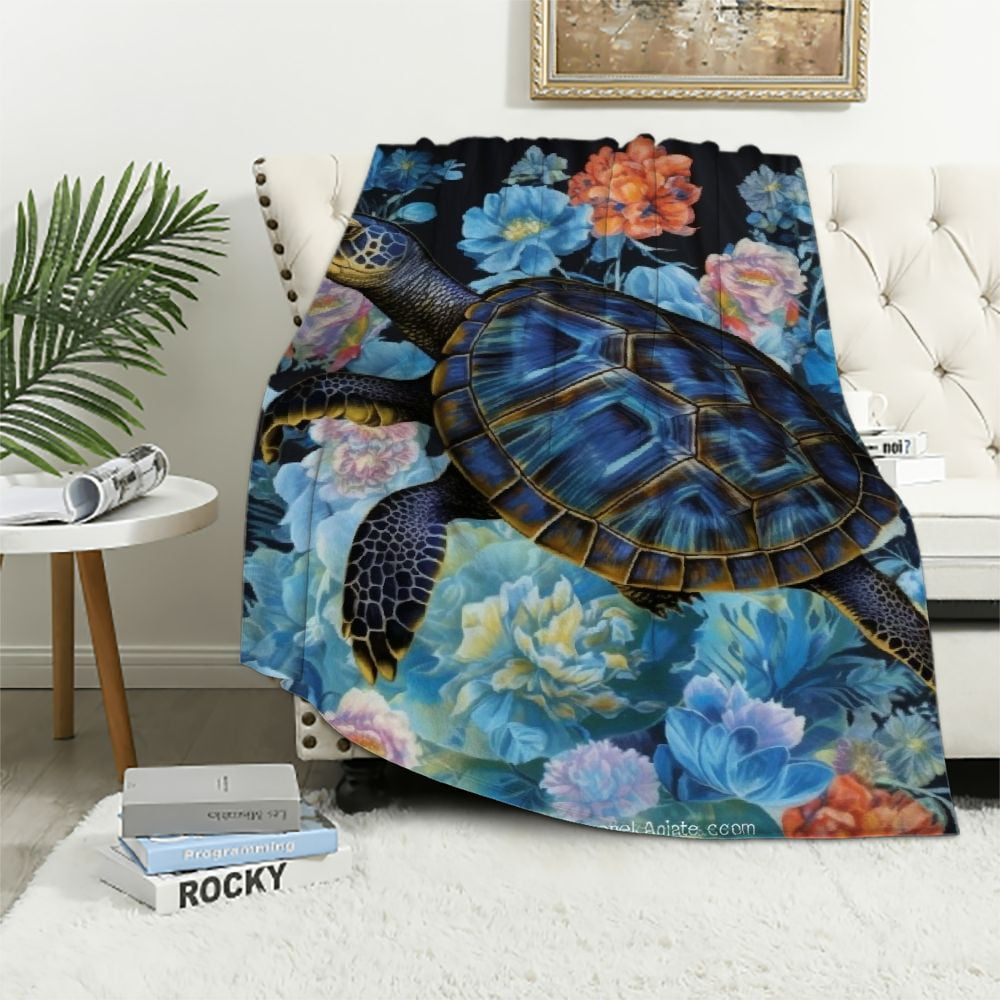 FUMJ Sea Turtle Blanket for Girls Women Super Soft Cozy Warm Ocean Sea ...