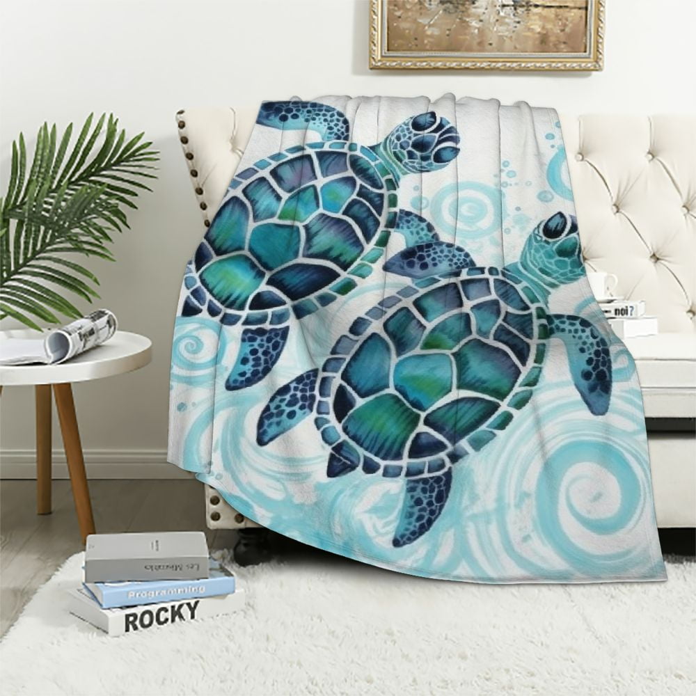 ONETECH Sea Turtle Blanket Turtle Throw Blanket for Kids Girls Boys ...