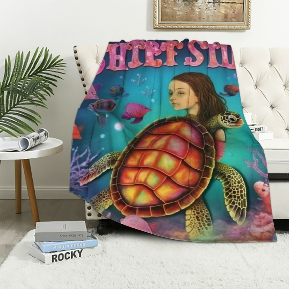 ONETECH Sea Turtles Blanket for Girls, Just A Girl Who Loves Turtles ...