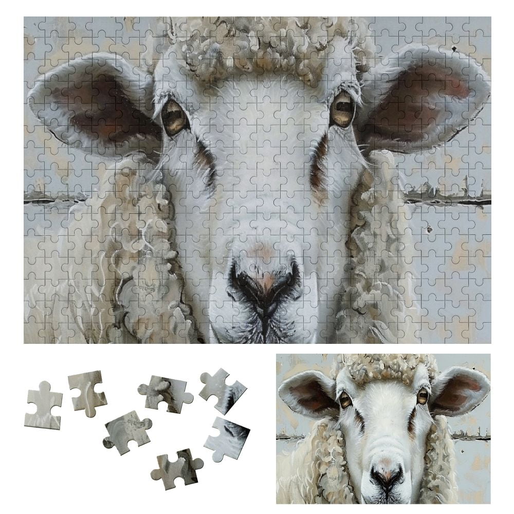 ONETECH Sheep Rustic Farmhouse Lamb Pictures Challenging Wooden Jigsaw ...