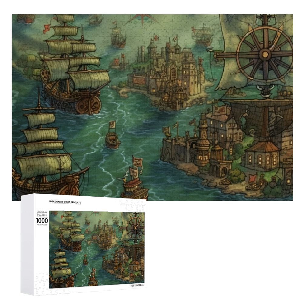 ONETECH Ships Compass Eiichiro Oda Wooden Puzzle for Adults and Kids ...