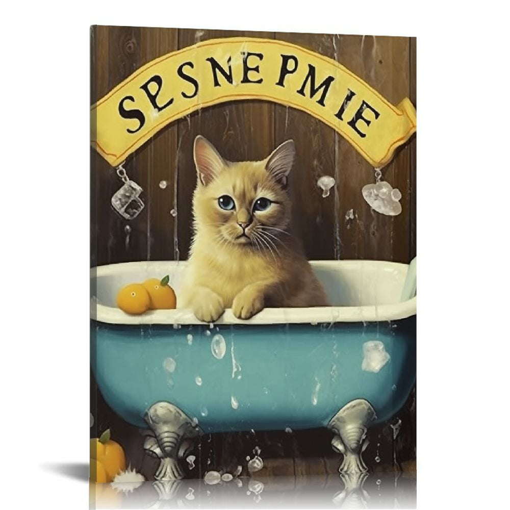 FUMJ Siamese Cat Tin Sign Siamese Co. Organic Soap Funny Poster Cafe ...