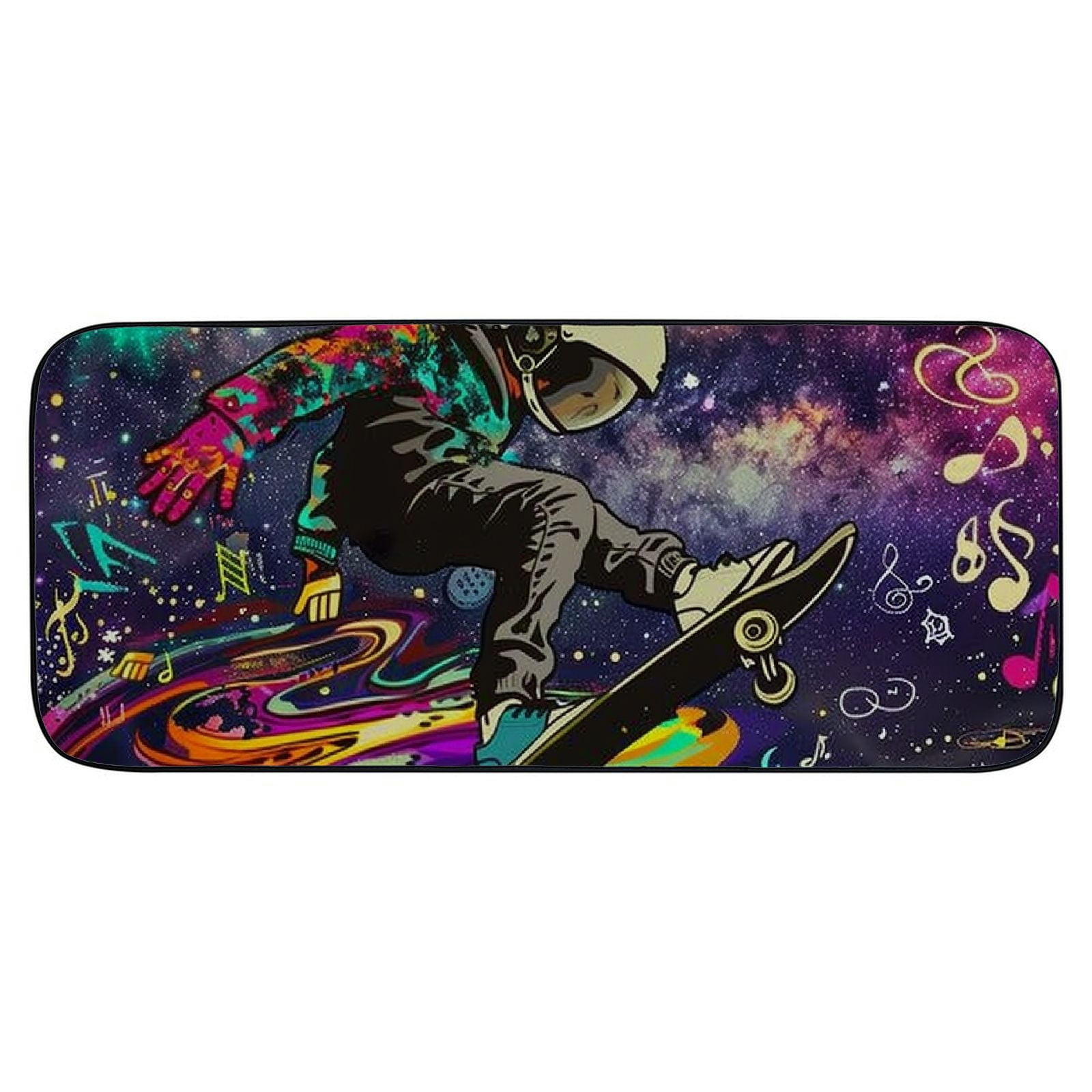 ONETECH Skateboard Music Notes Stars Square Floor Mat Indoor Outdoor 19 ...