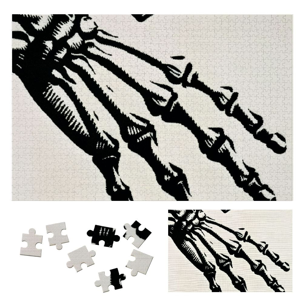 ONETECH Skeleton Hand Symbolism Wooden Jigsaw Puzzle for Adults and ...