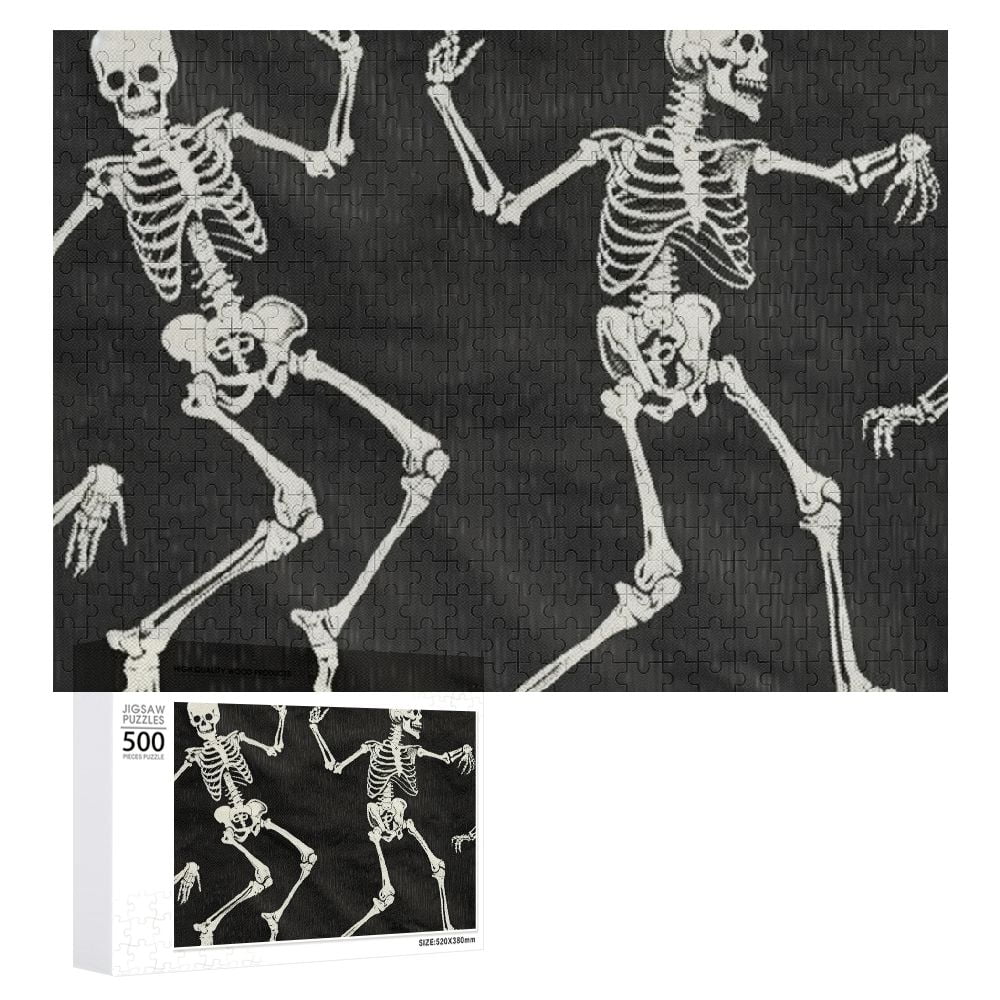 ONETECH Skeletons Dancing Gothic Wood Puzzle for Adults and Kids 500 ...