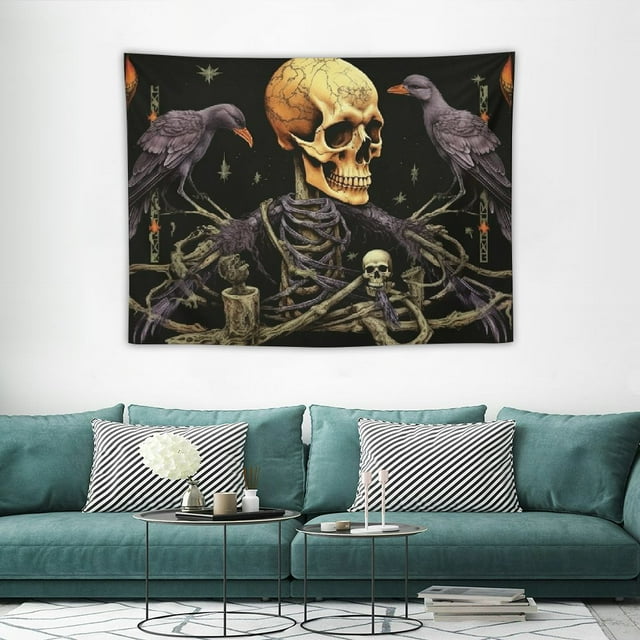 ONETECH Skull Tapestry Purple Mushroom Tapestry Large Snake Wall ...