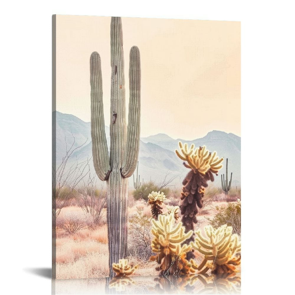 ONETECH Sonoran Desert Landscape Cactus Wall Art Decor Saguaro Cactus ...
