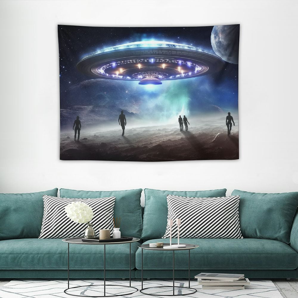 ONETECH Spaceship UFO Tapestry Flying Saucer Tapestry Alien Tapestry ...