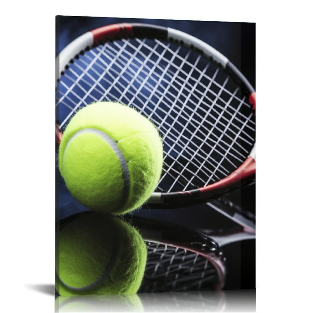 ONETECH Sport Tennis Quotes Canvas Wall Art Framed for Office Living ...