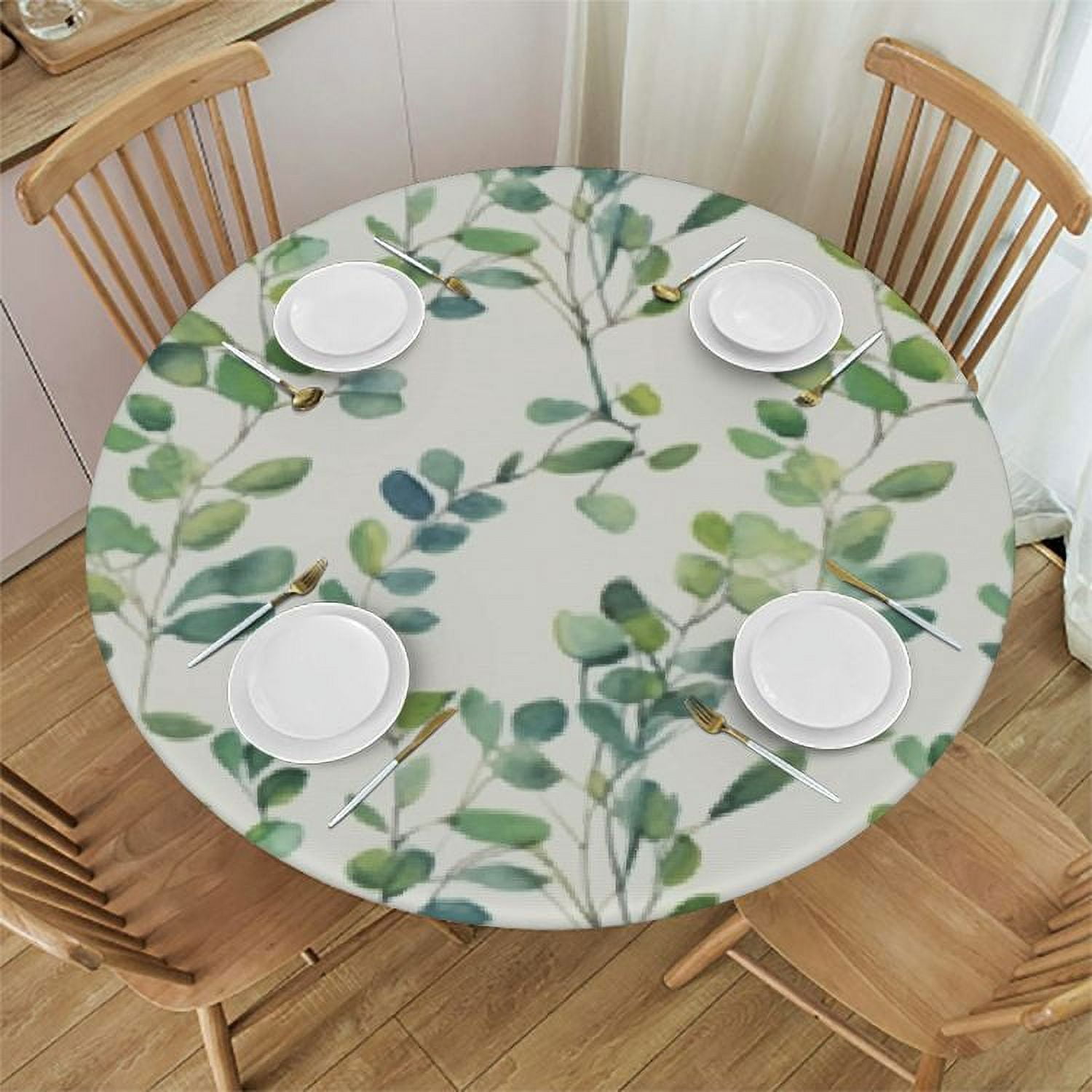 ONETECH Spring Green Table cover Round Spring Decorations Watercolor ...