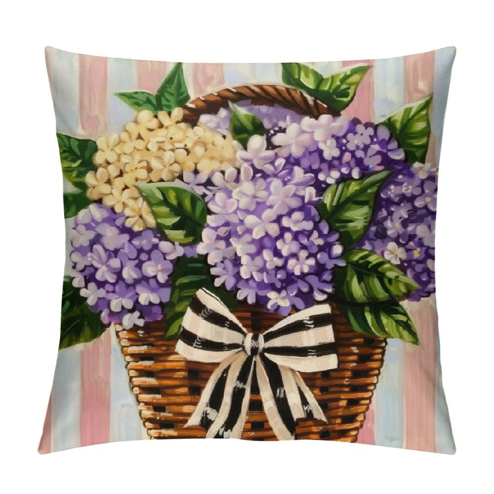 FUMJ Spring Pillow Cover Hydrangeas Flower Spring Pillow Cases for Home ...