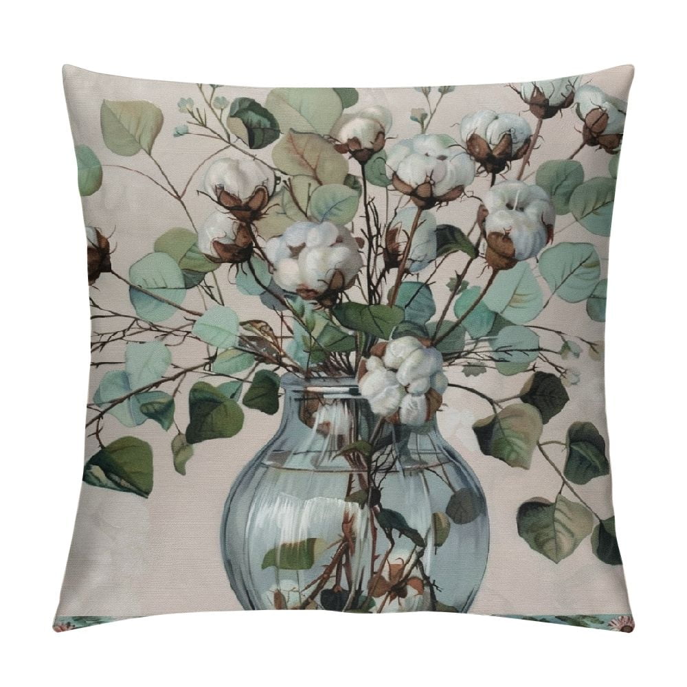 ONETECH Spring Summer Sage Green Leaf Lumbar Pillow Covers Watercolor ...