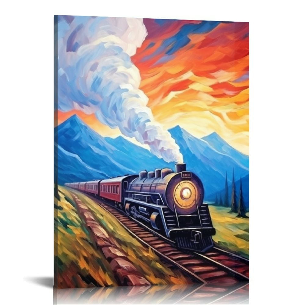ONETECH Starry Night Van Gogh Inspired Jacobite Steam Train Railway Boy ...