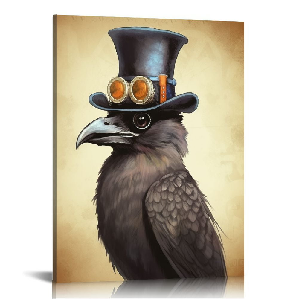 FUMJ Steampunk The Raven Wall Art - Gothic Edgar Allan Poe Home Decor ...
