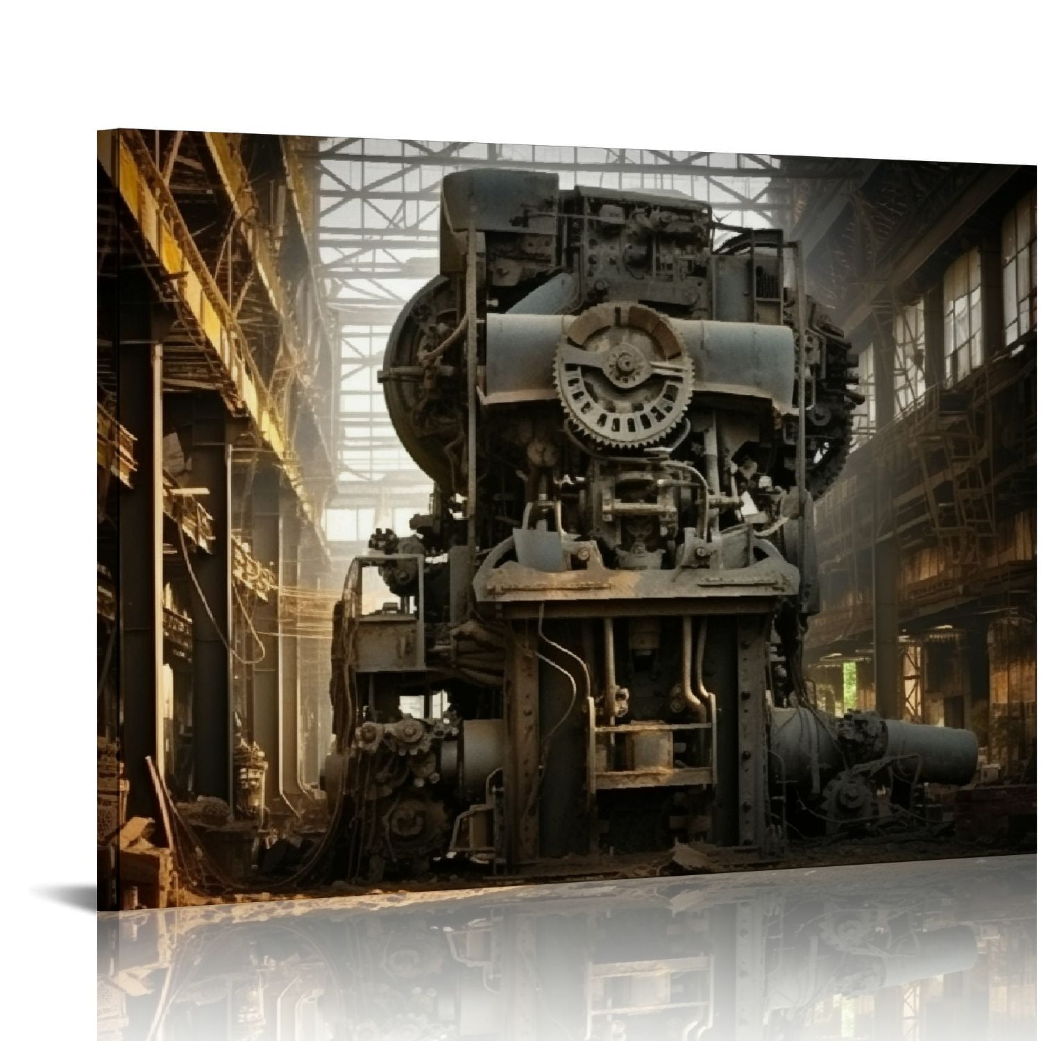 ONETECH Steampunk Wall Art Machine Old Factory Painting Pictures Print ...