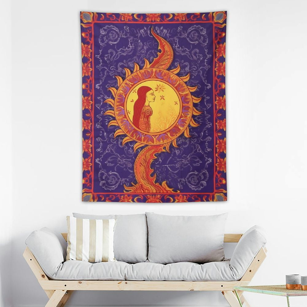 ONETECH Sun and Moon Tapestry Wall Hanging, Magic Carpet Tapestry for ...