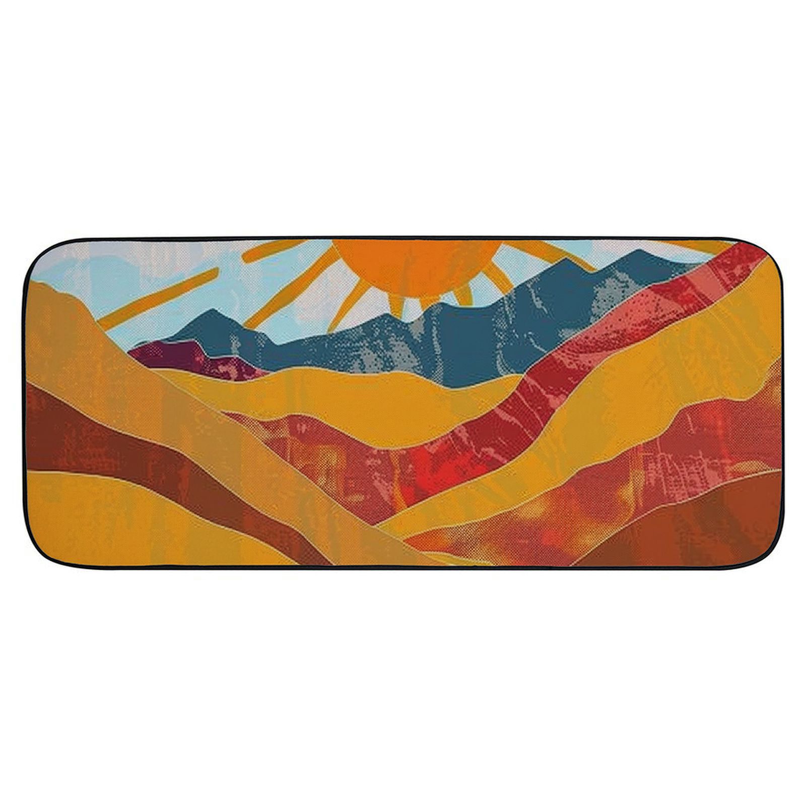 ONETECH Sun Mountain Landscape Square Floor Mat Rug Indoor Outdoor for ...