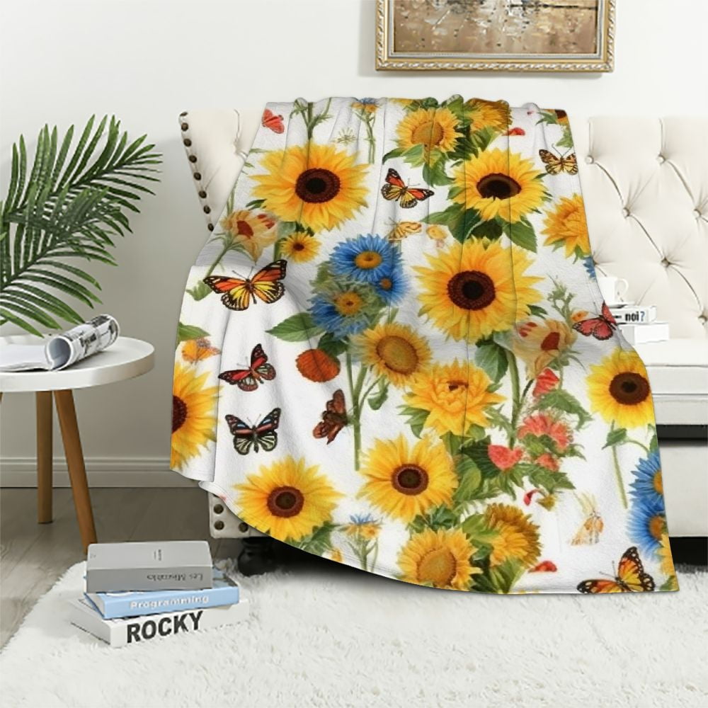 ONETECH Sunflower Blanket Sunflower Gifts for Women Throw Blanket ...