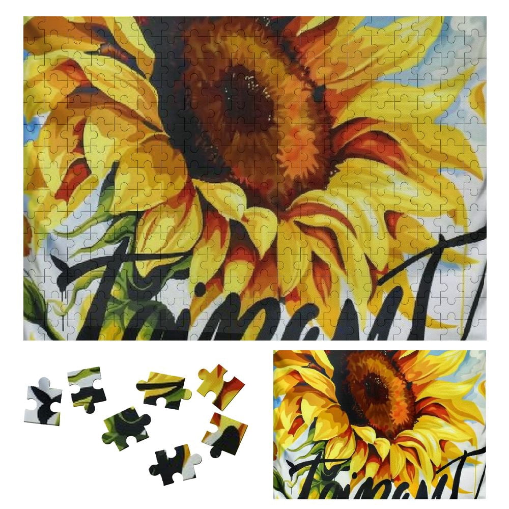 ONETECH Sunflower Wooden Jigsaw Puzzle Impossible Wooden Puzzles Gift ...