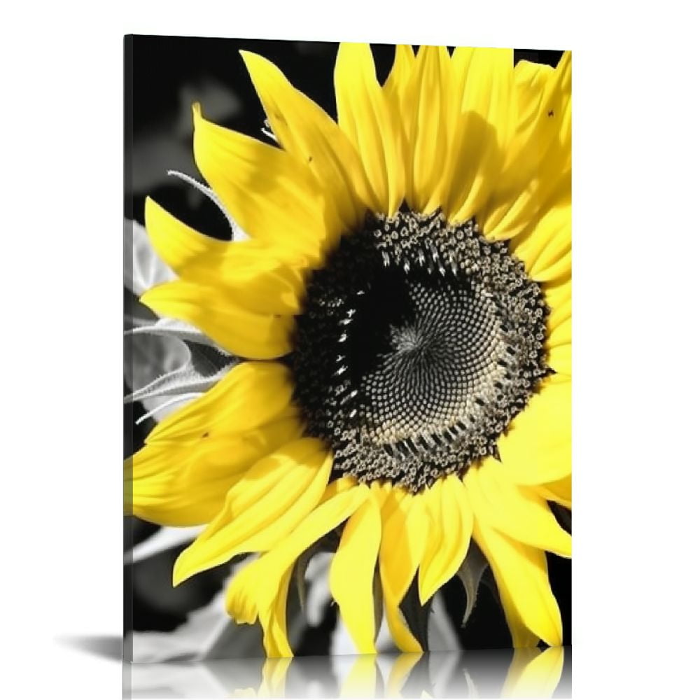 ONETECH Sunflowers Canvas Wall Art Yellow Flowers Pictures Modern ...