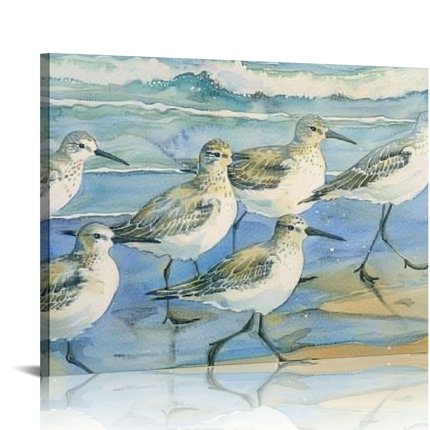 ONETECH Surfside Sandpipers Canvas Wall Art Print, Bird Artwork for ...