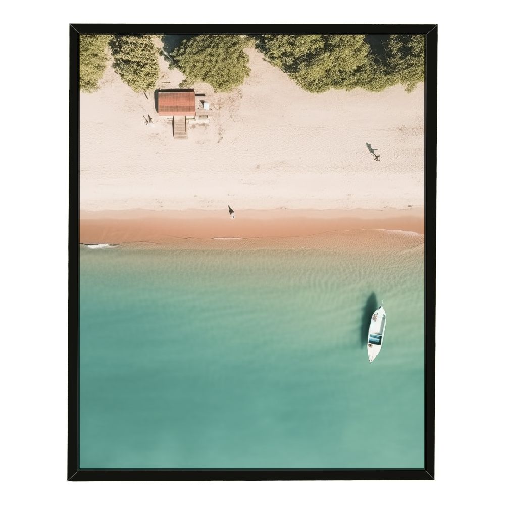 ONETECH Sylvie Tropical Beach Framed Canvas Wall Art Collection by Tai ...