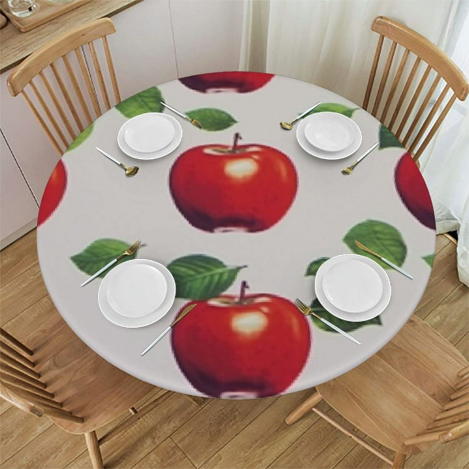 CANFLASHION Table Decoration for Party Fruits Apple Cloth, Red Polka ...
