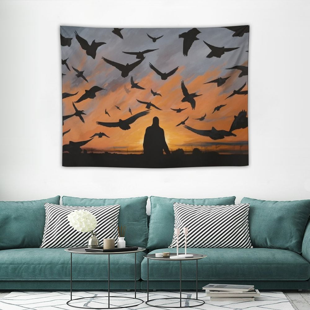 ONETECH Tapestry Bevy Pheasant Birds Flock Silhouettes Animals Sky ...