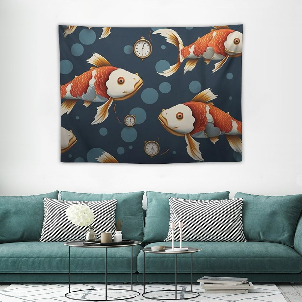 ONETECH Tapestry Koi Carp Goldfish Carps Fish Asian Animals Wildlife ...