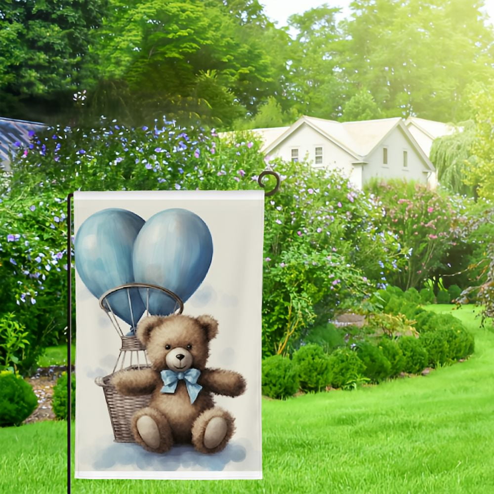 ONETECH Teddy Bear Lawn Linen Farmhouse Holiday Outdoor Decor Garden ...