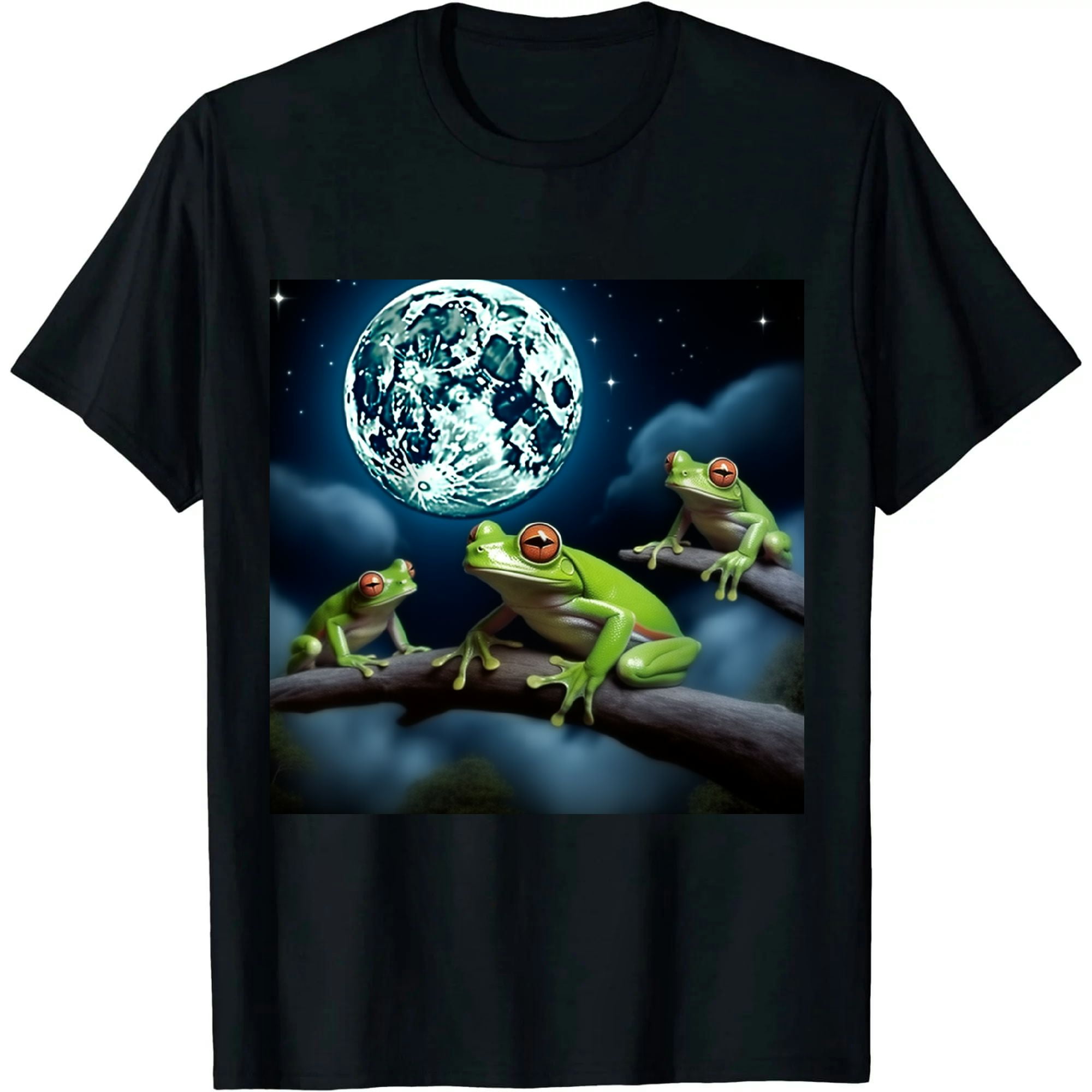 ONETECH Three Frog Moon | 3 Treefrog Weird Funny Magical Cursed Meme T-Shirt - Walmart.com
