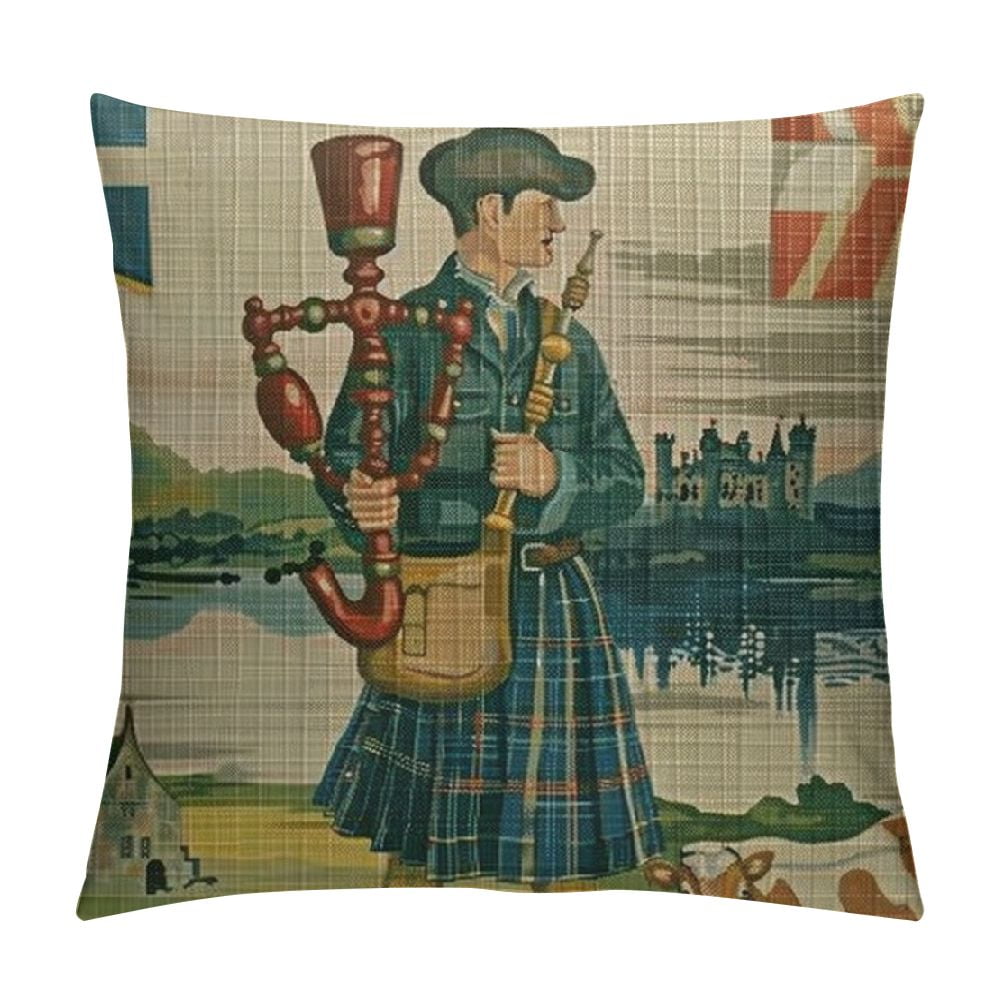 ONETECH Throw Pillow Covers Flower Scottish All About Scotland ...