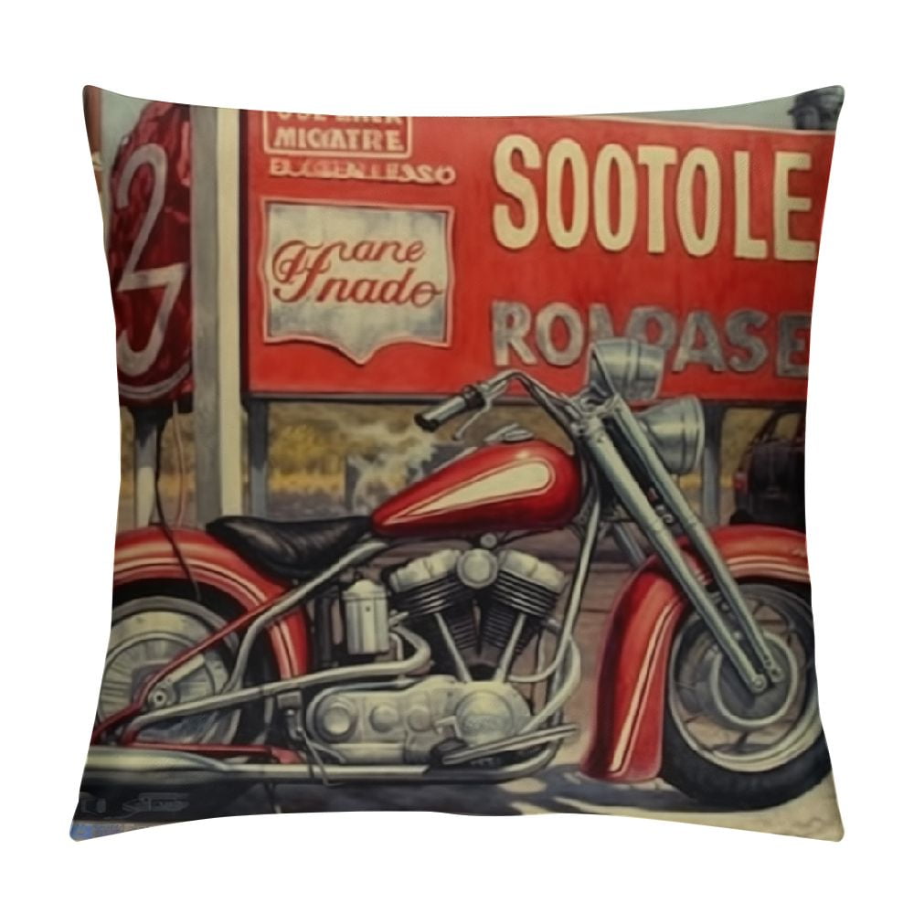 ONETECH Throw Pillow Covers Vintage American California Route 66 Signs ...