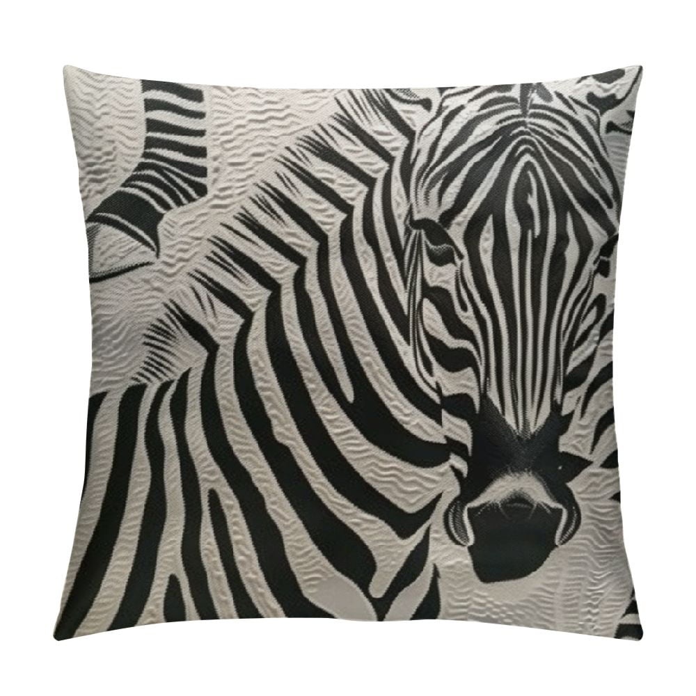 ONETECH Throw Pillow Cushion Covers - Jungle Zebra Pattern Luxury ...