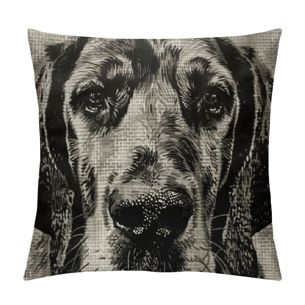 ONETECH Throw Pillows Covers Cushion Case Bloodhound Face Head Dog ...