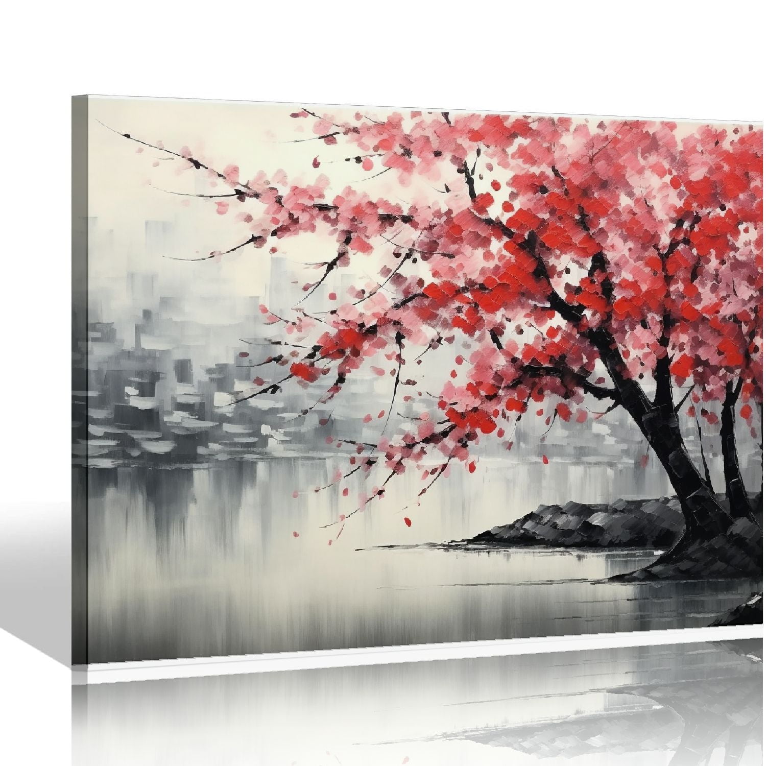 ONETECH Traditional Chinese Painting Hand Painted Plum Blossom Canvas ...
