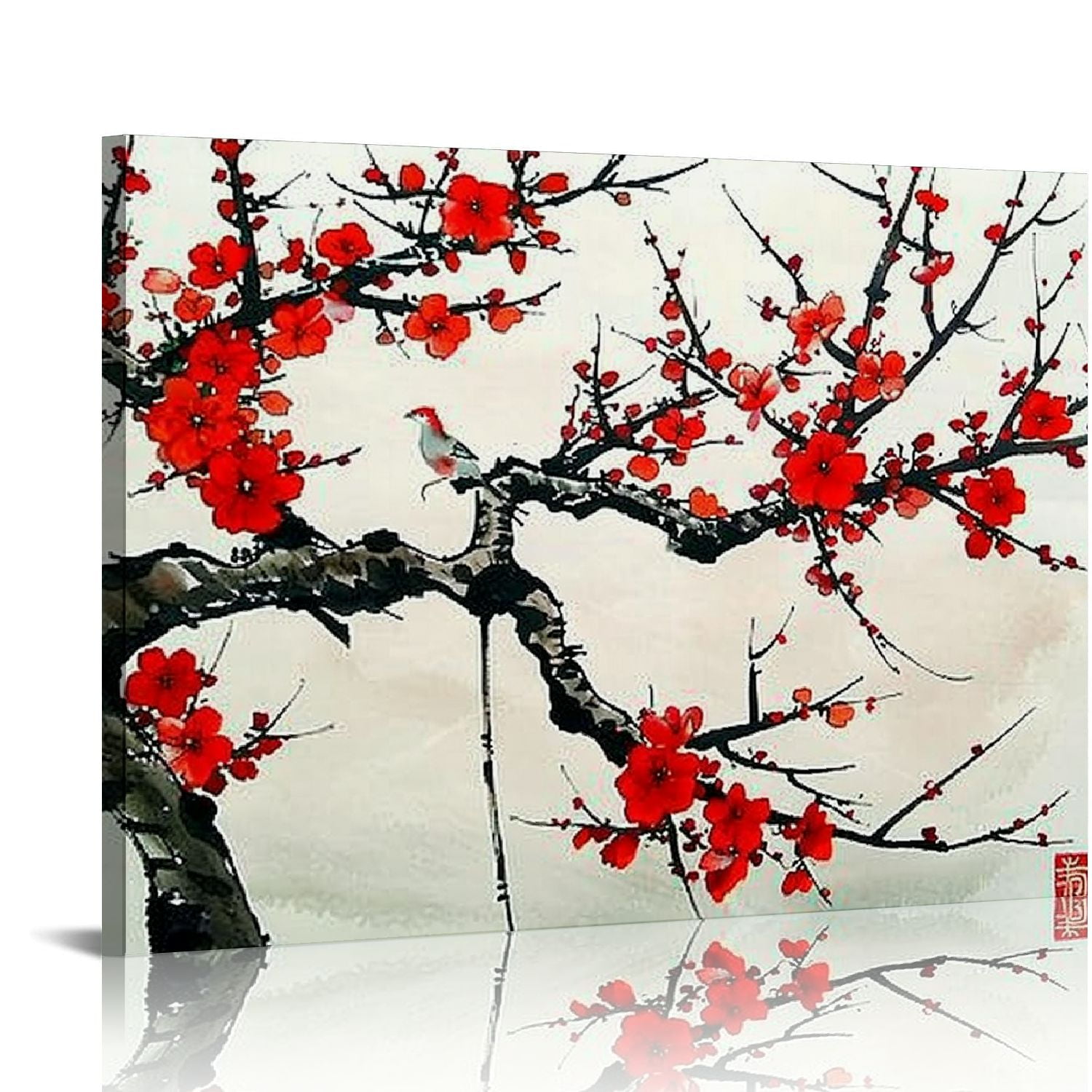 ONETECH Traditional Chinese Painting of Plum Blossom Canvas Prints ...