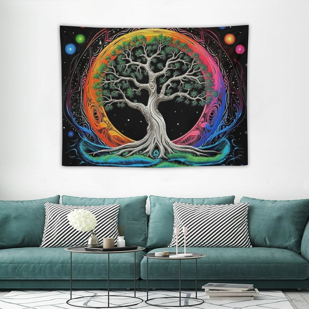 ONETECH Tree of Life Tapestry Trippy Wall Tapestry Aesthetic Colorful ...