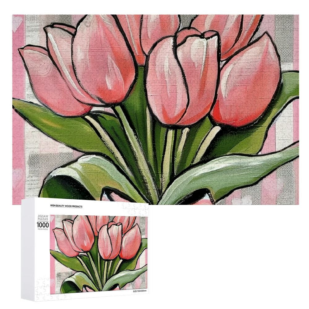 ONETECH Tulips Wooden Jigsaw Puzzle Impossible Wooden Puzzles Gift for ...