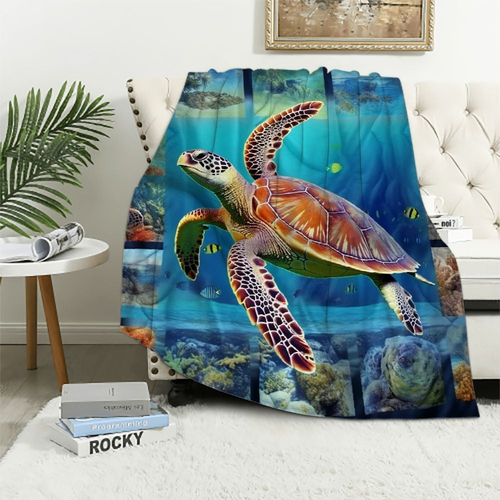 ONETECH Turtle Blanket,Sea Turtle Gifts for Women Throw Blanket,Turtle ...