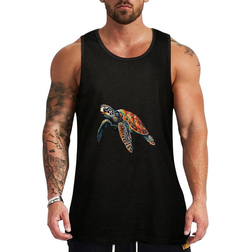ONETECH Turtle Corals Vacation Tank Top Men's Sleeveless Shirt Tank Top ...