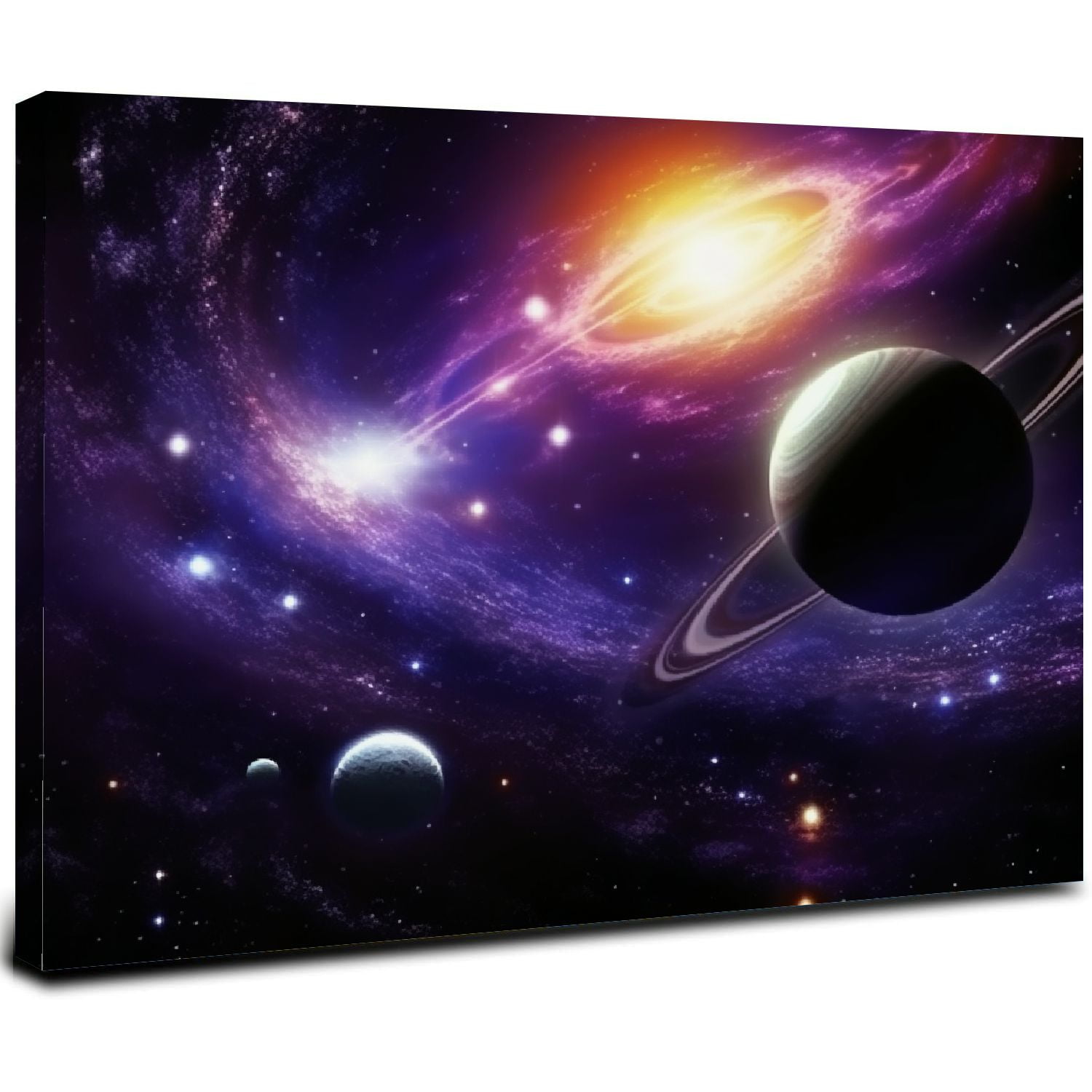 ONETECH Universe Galaxy Star Wall Art - Blue Themed Prints for Modern ...