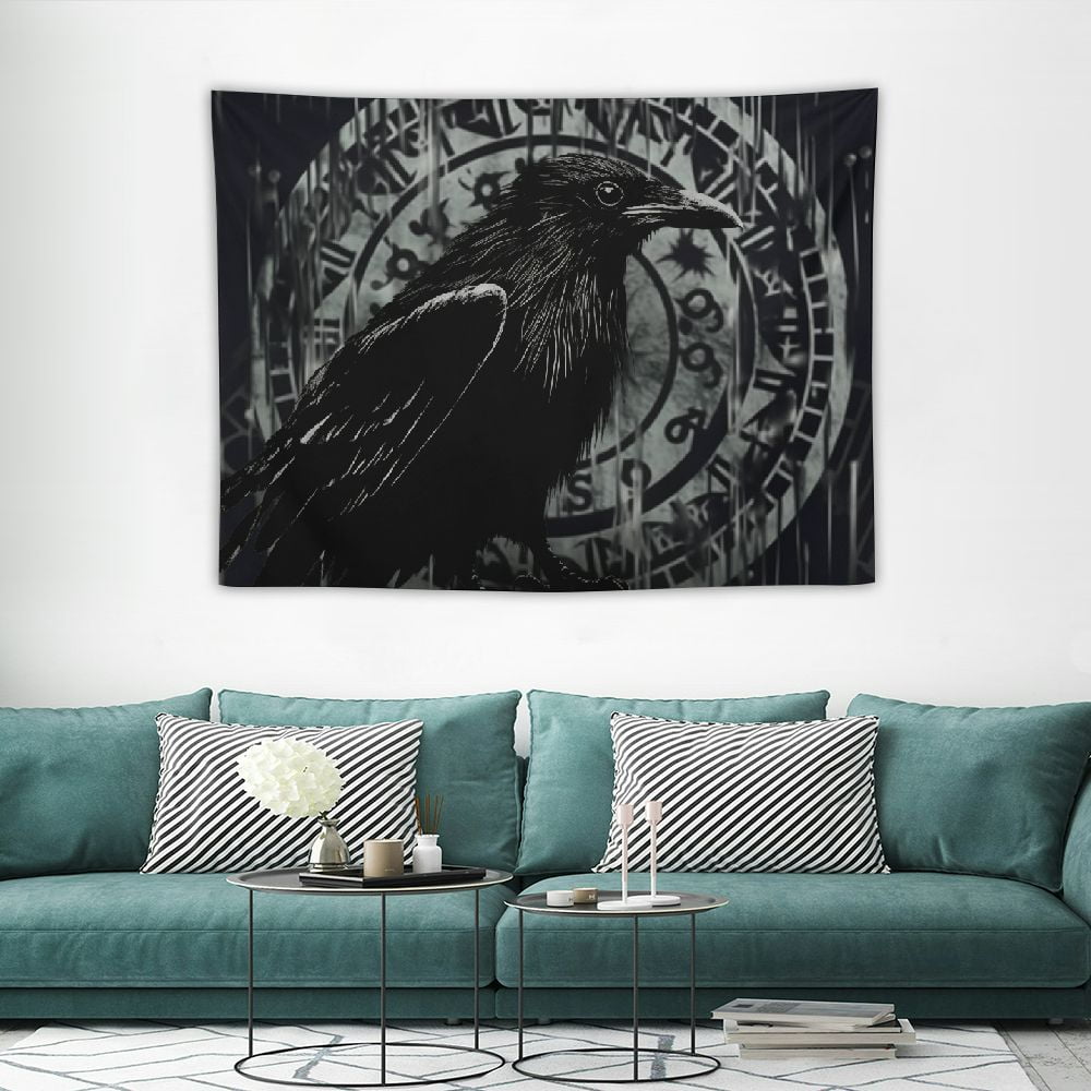 ONETECH Viking Crow Tapestry Ravens in Norse Mythology Wall Hanging ...