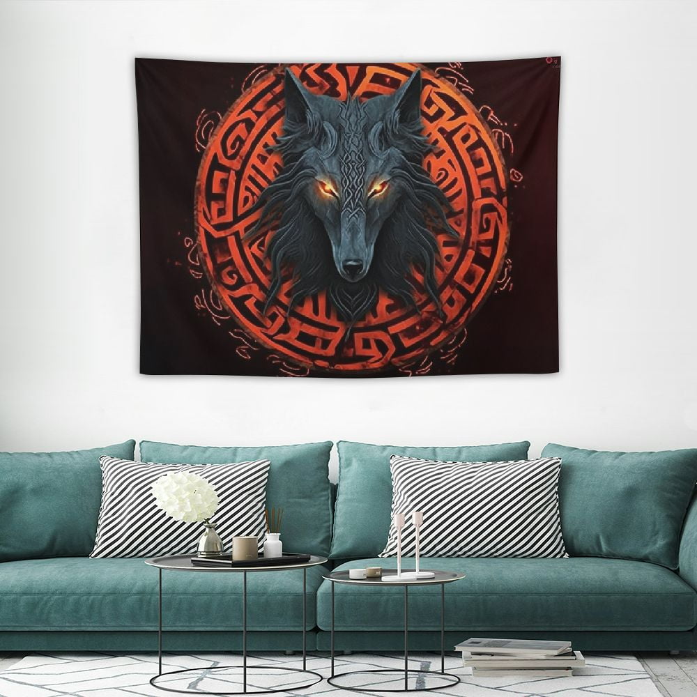 ONETECH Viking Tapestry, Psychedelic Raven Wolf Tapestry Wall Hanging ...