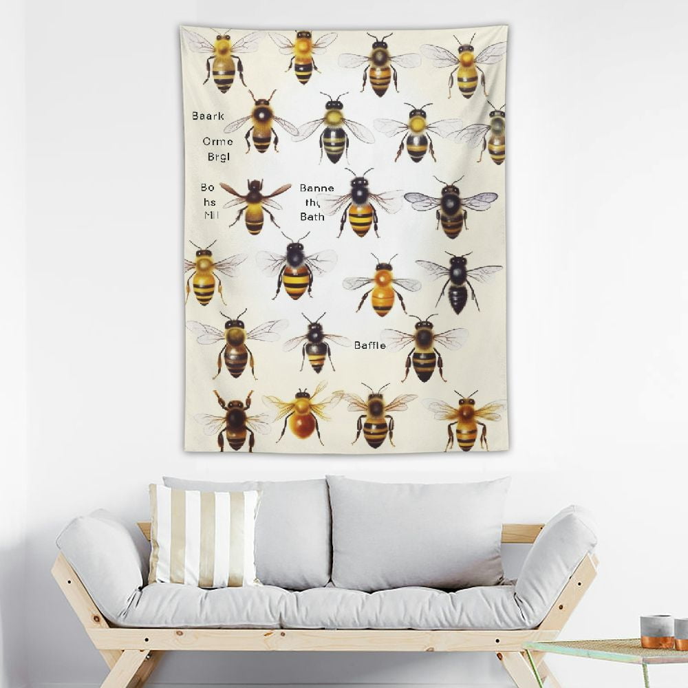 ONETECH Vintage Bee Tin Sign Funny Types Of Bee Metal Tin Signs Wall ...