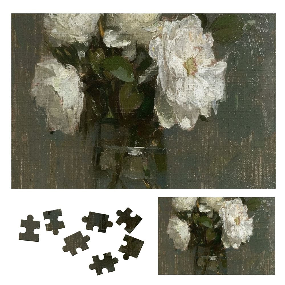 ONETECH Vintage Classical Still Life Rose,1871 Room Aesthetic Wooden ...