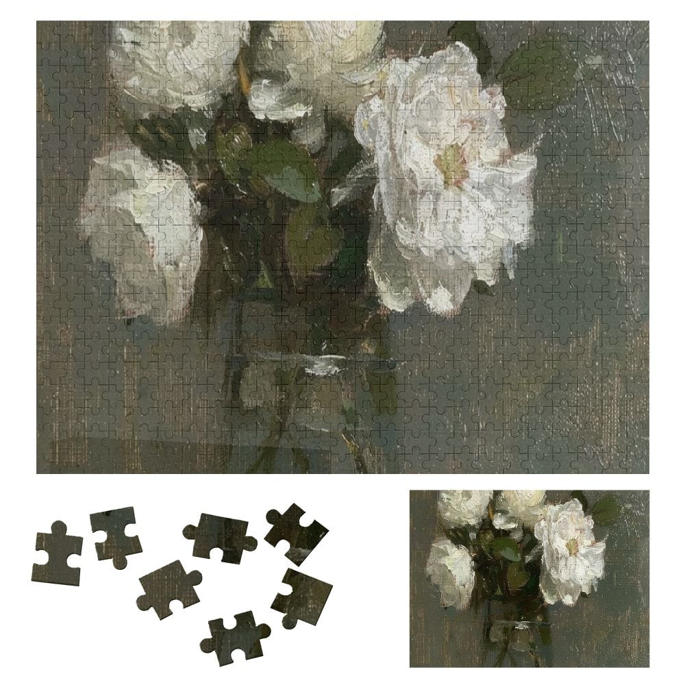 ONETECH Vintage Classical Still Life Rose,1871 Room Aesthetic Wooden ...