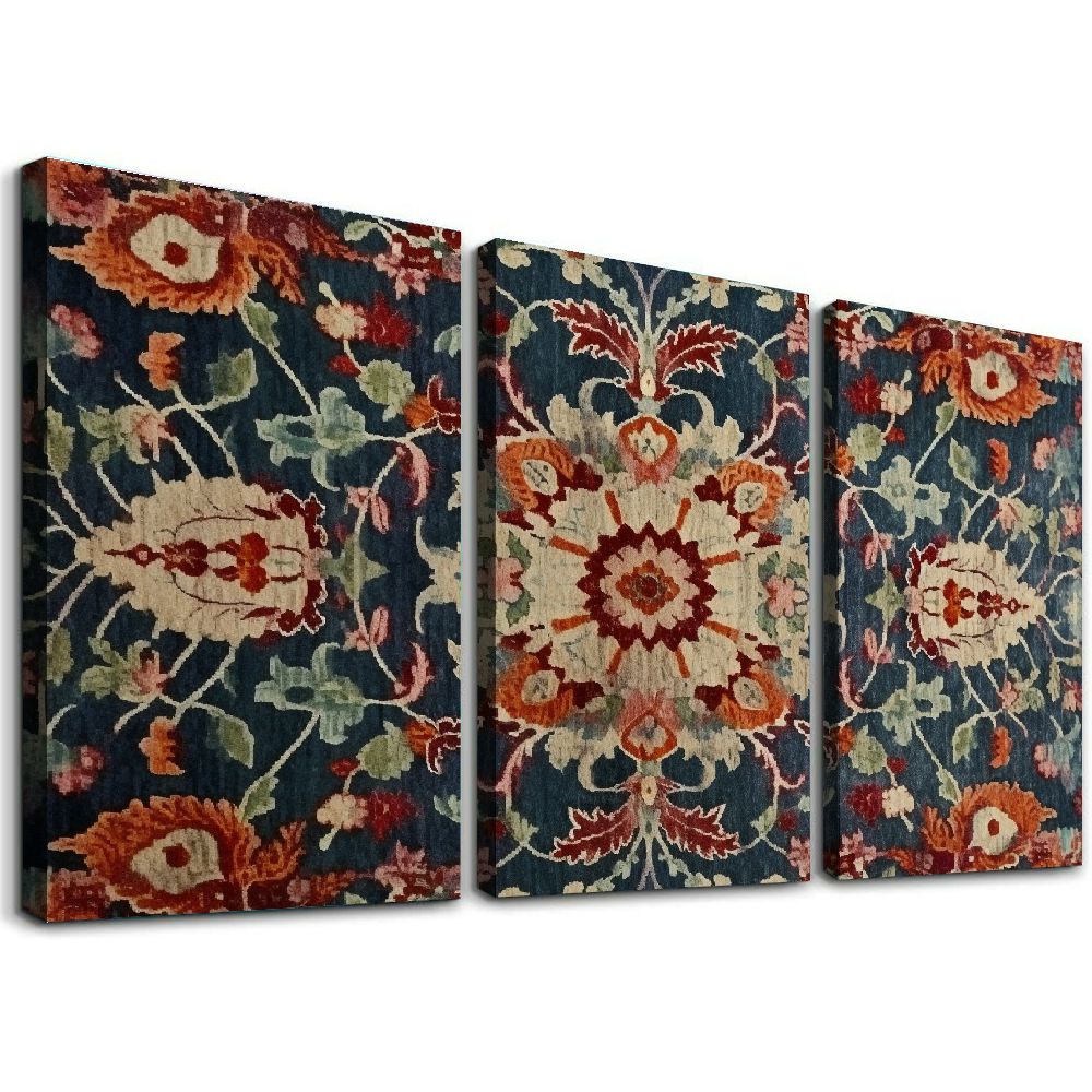 ONETECH Vintage Floral Canvas Wall Art Prints Painting Boho Style ...